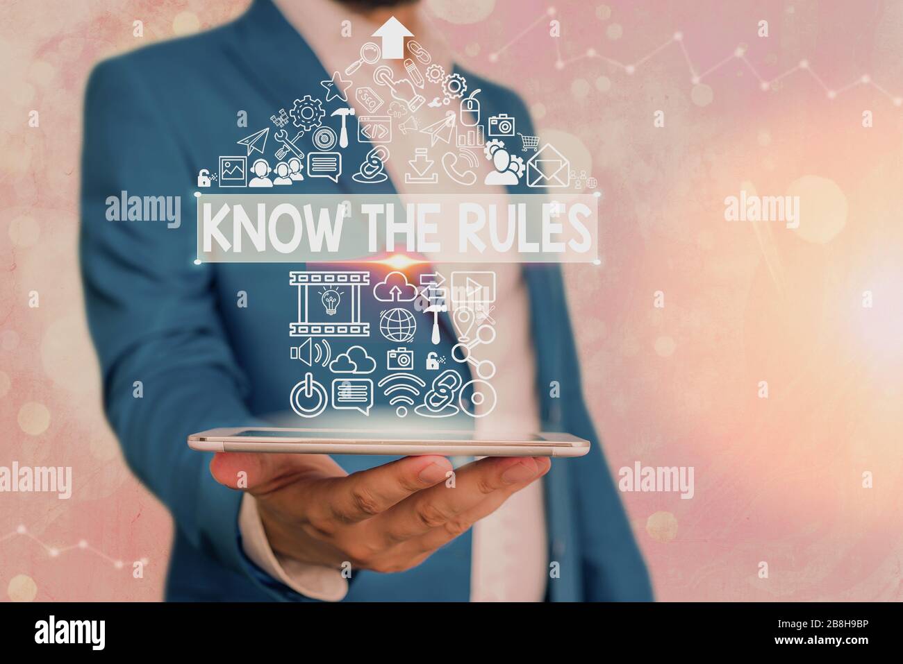 Text sign showing Know The Rules. Business photo showcasing set ...