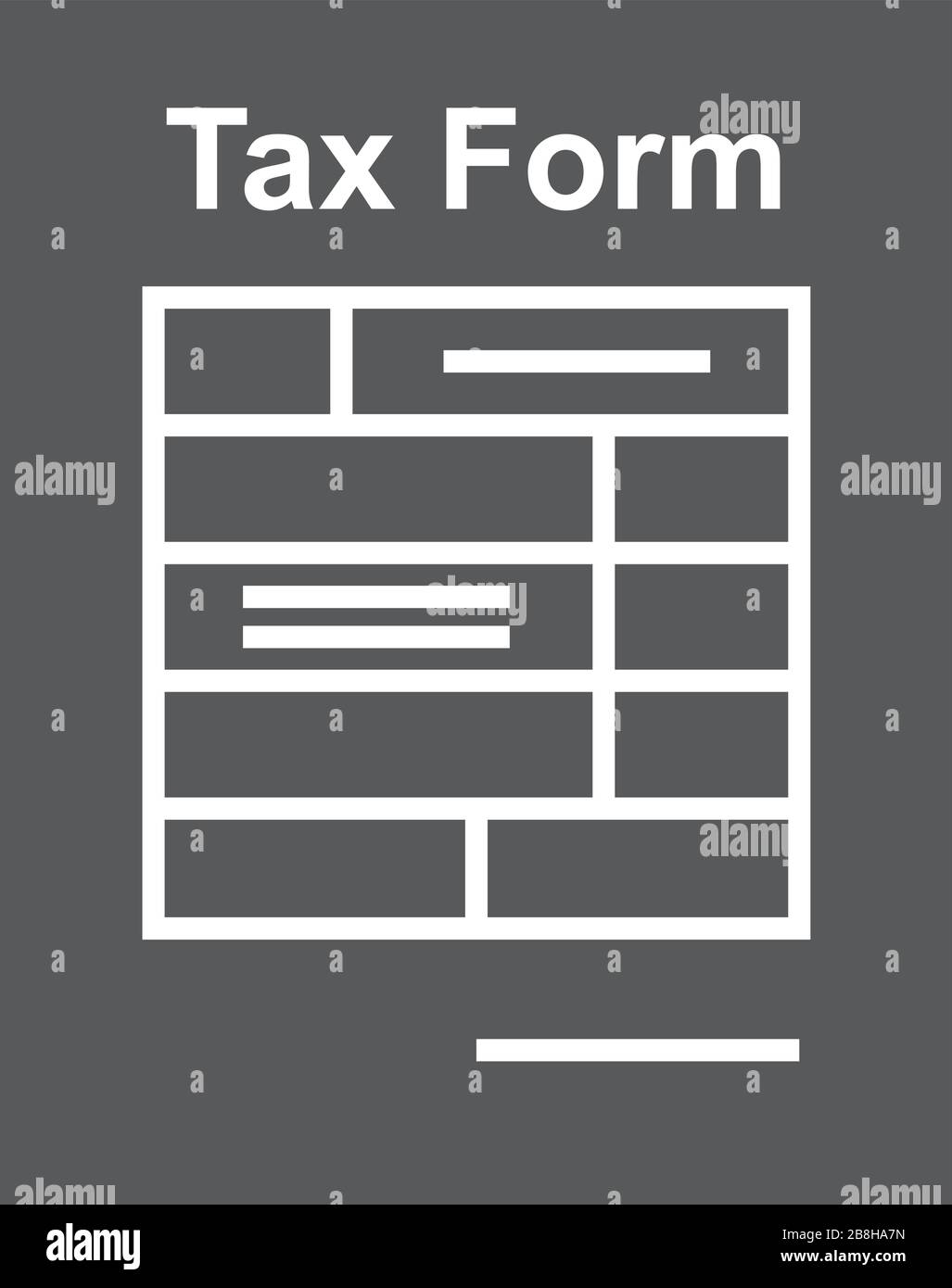 Tax or vat form icon isolated on white background Stock Vector Image ...