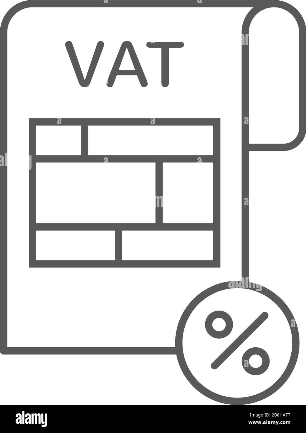 Tax or vat form icon isolated on white background Stock Vector Image ...