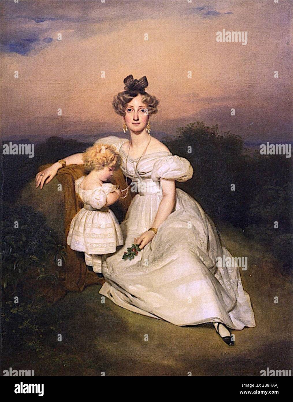 Grand Duchess Sophie of Baden with Prince Wilhelm Stock Photo - Alamy
