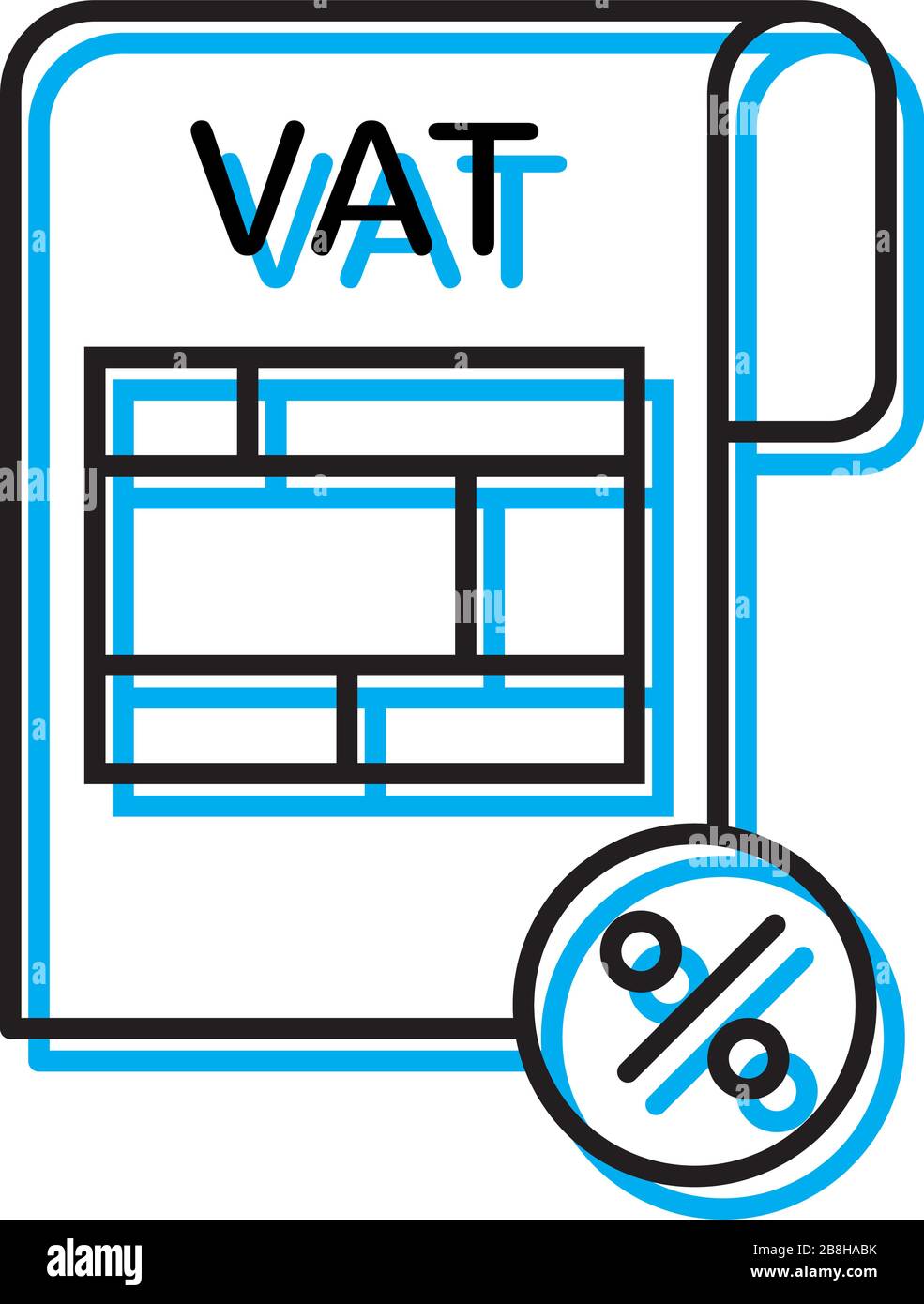 Tax or vat form icon isolated on white background Stock Vector Image ...
