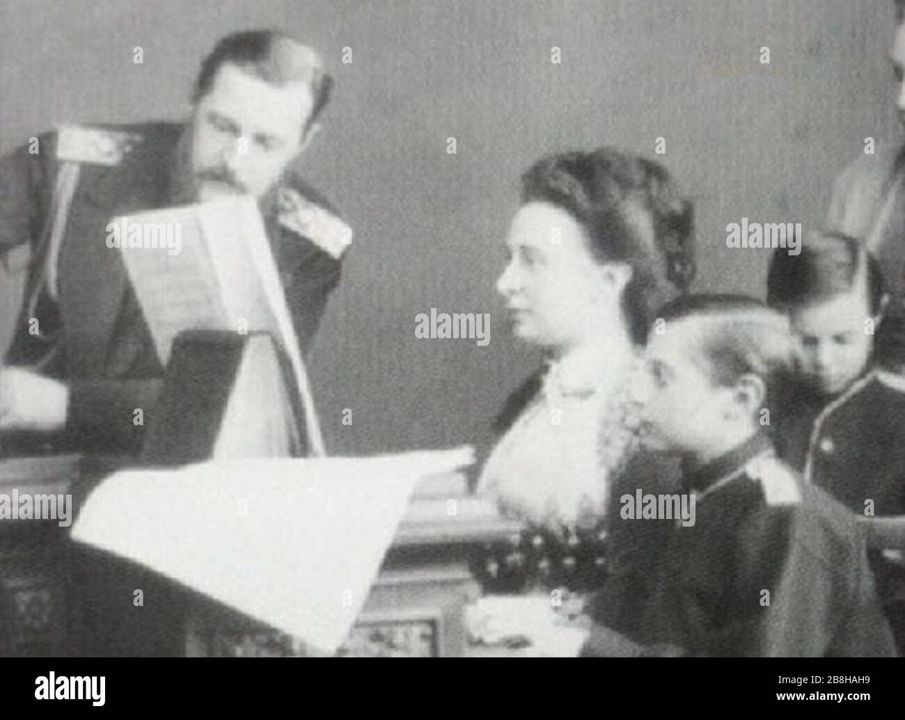 Grand Duke Konstantin Nikolaevich of Russia with his family Stock Photo ...