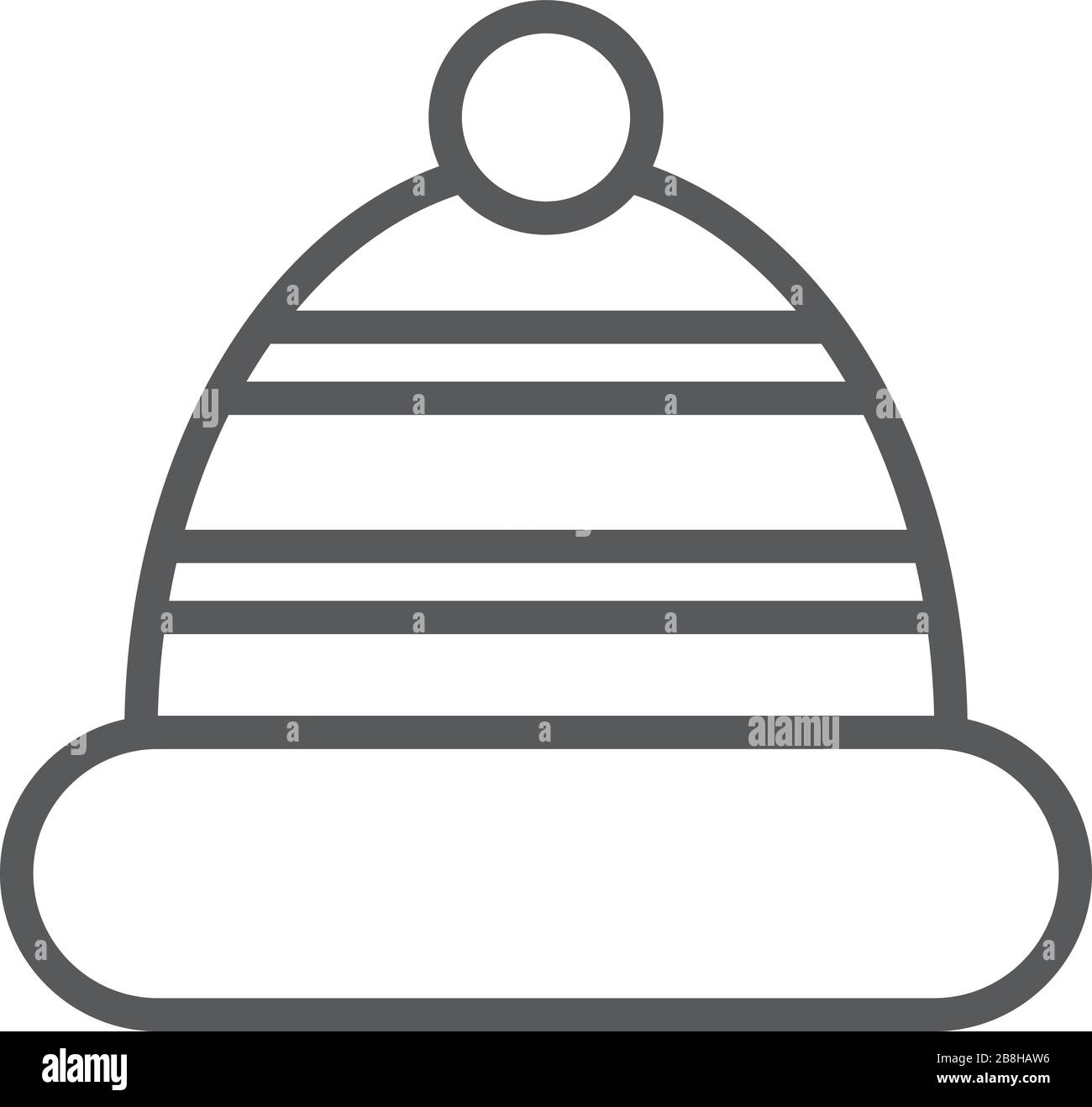 Winter hat vector icon. Emblem isolated on white background. Modern ...