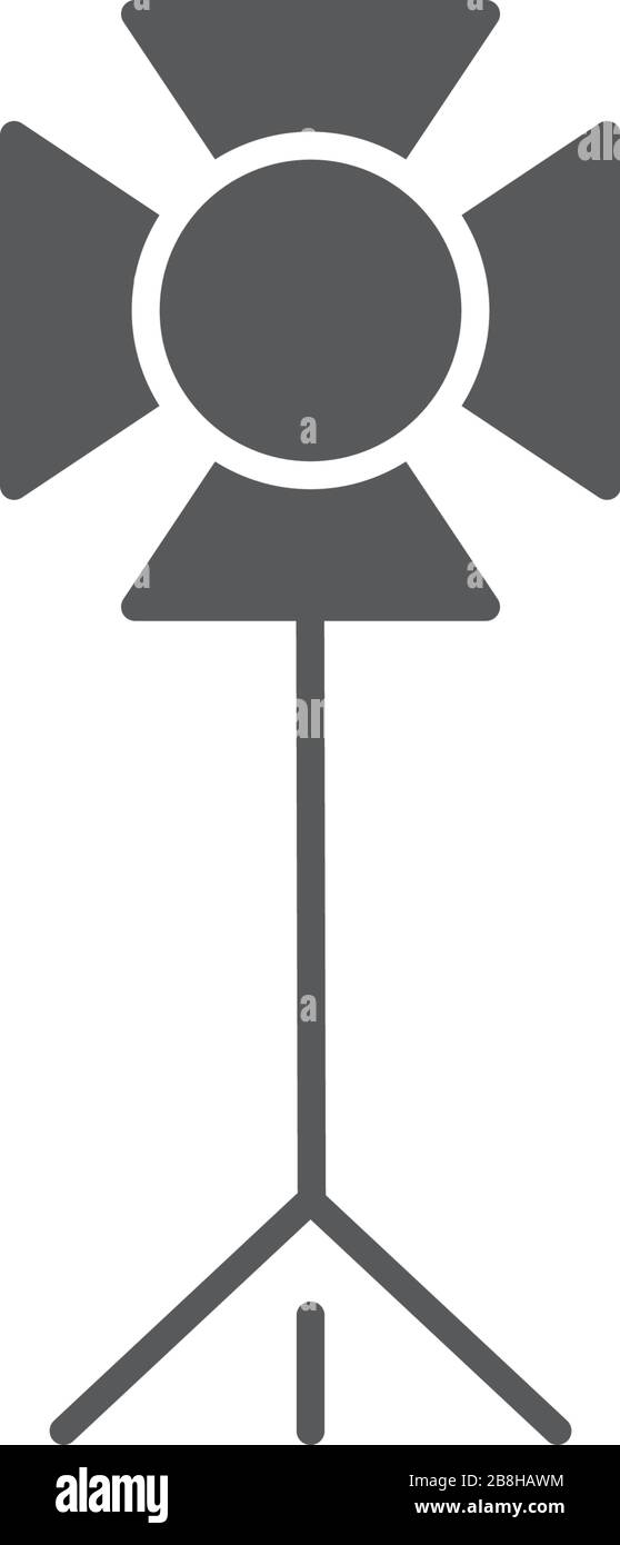 Studio light vector icon design isolated on white, pictogram Stock ...