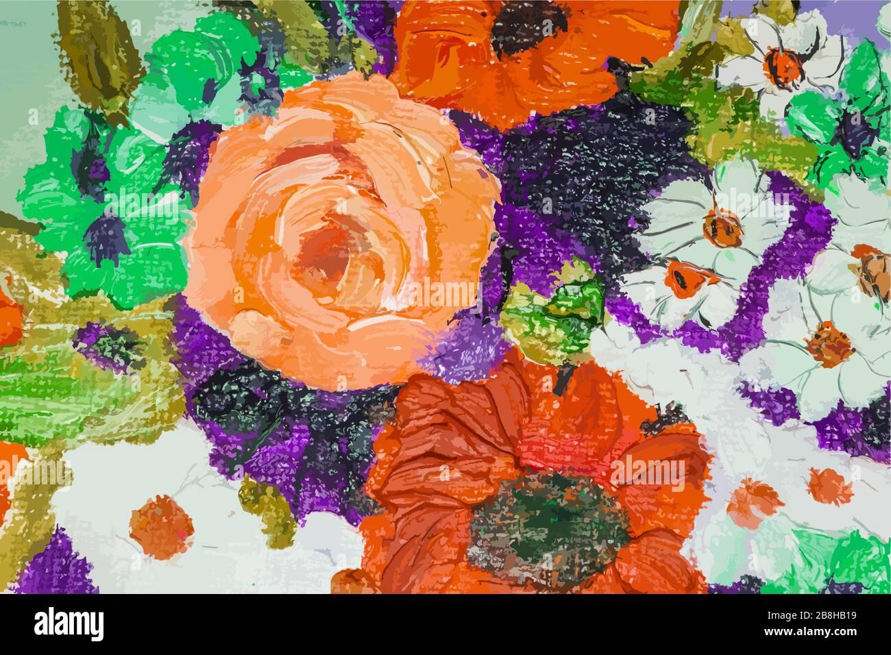 Background beautiful flowers colorful Stock Vector Images - Alamy