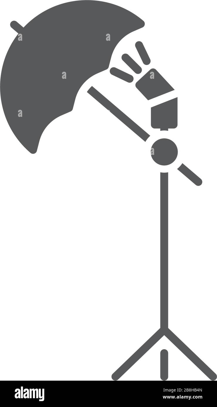 Studio light vector icon design isolated on white, pictogram Stock ...