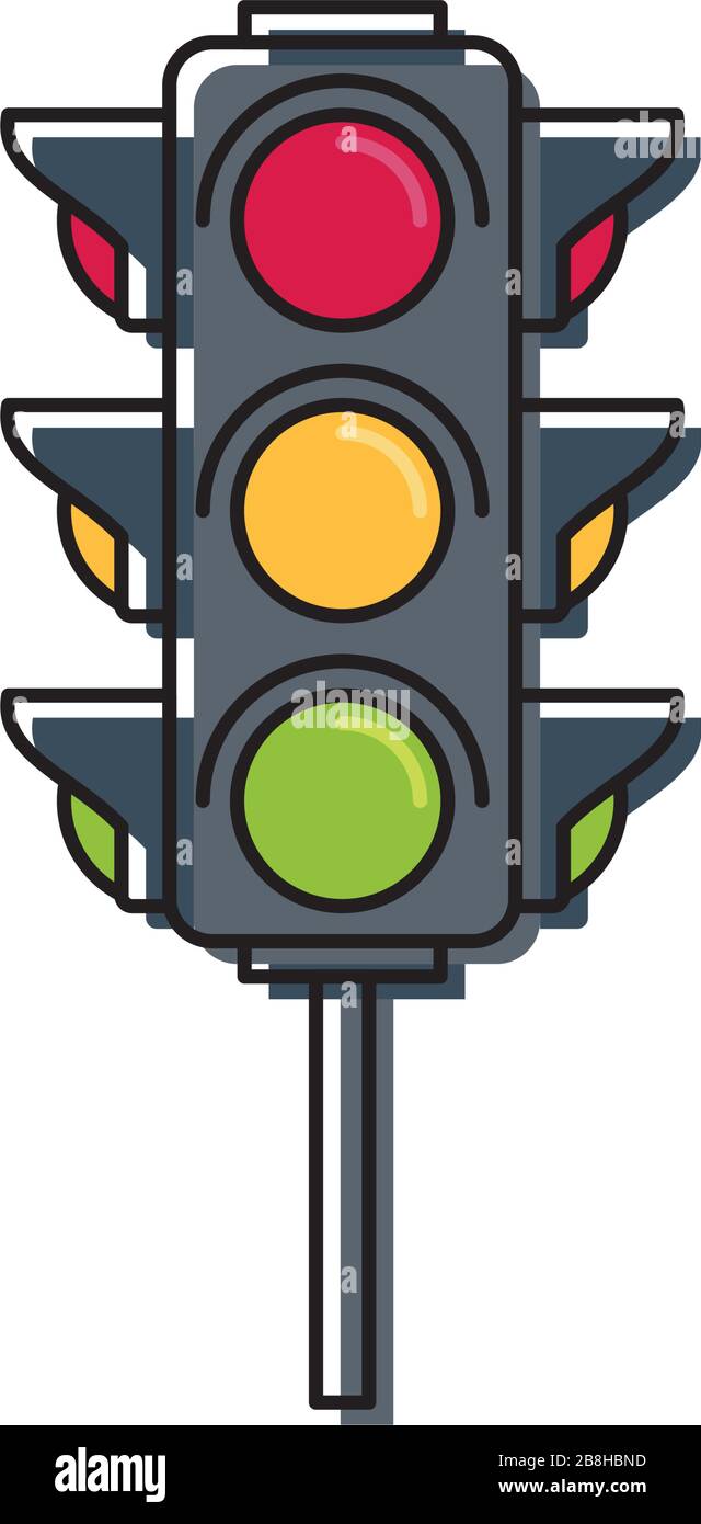 traffic light vector icon concept design isolated on white background ...