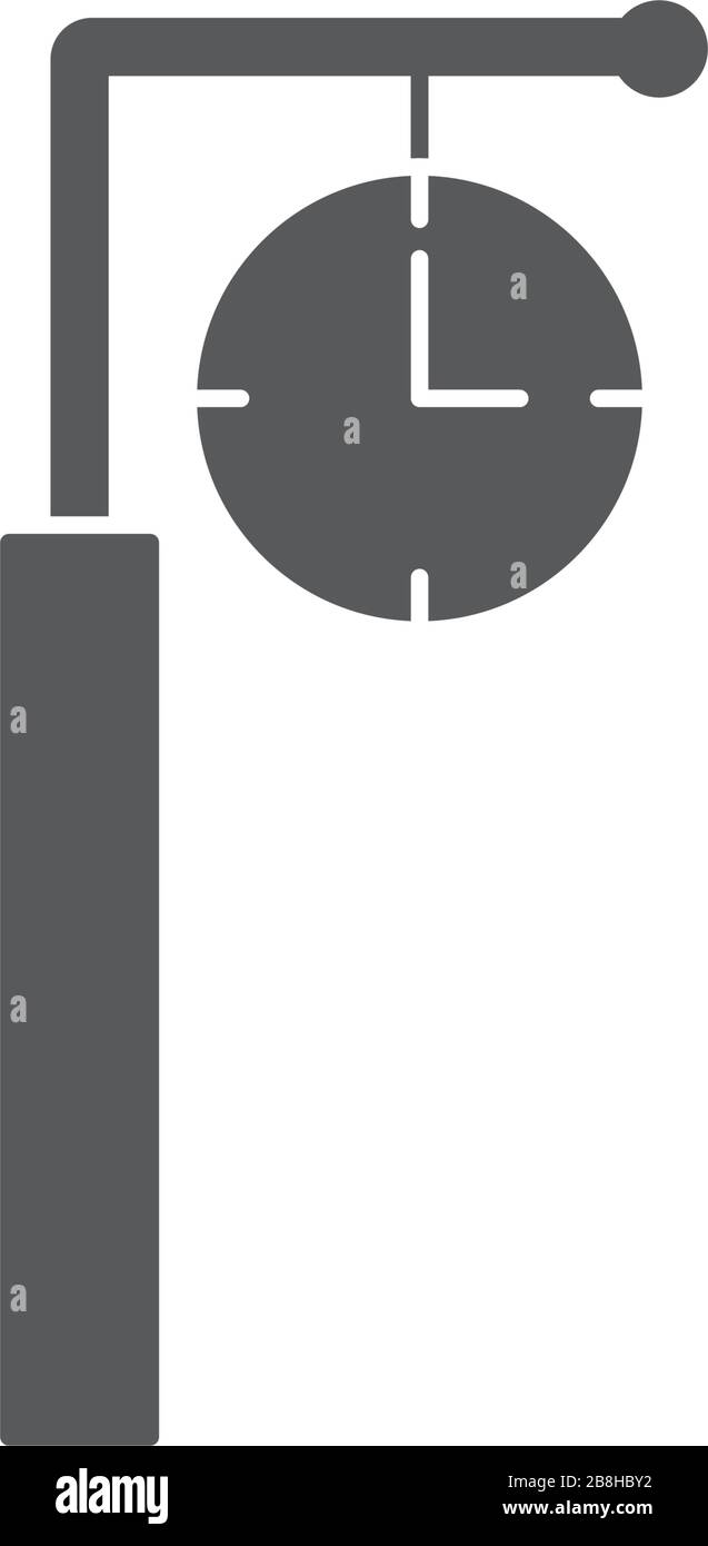 train station clock vector icon concept design isolated on white ...