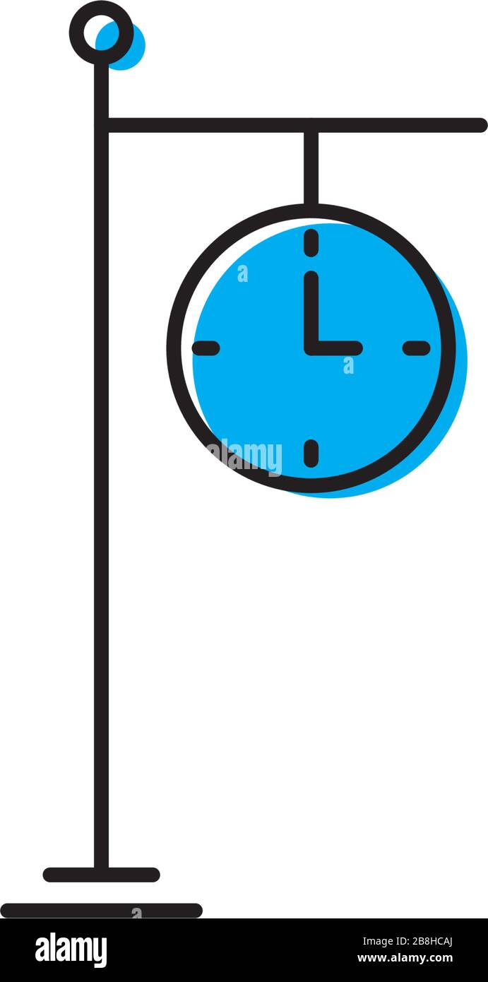 train station clock vector icon concept design isolated on white ...