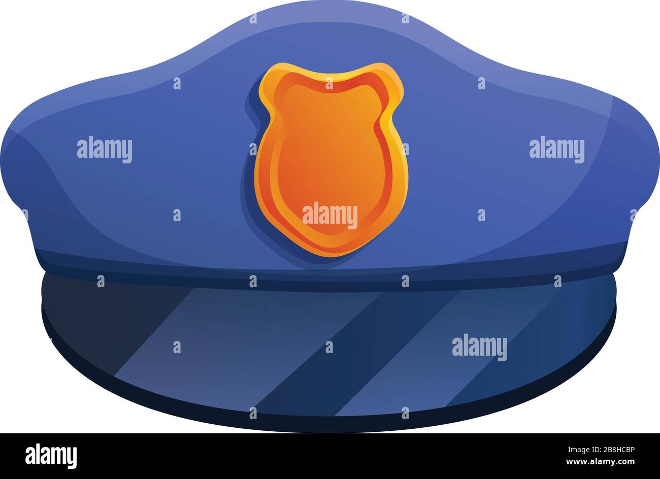 Police cap icon. Cartoon of police cap vector icon for web design ...