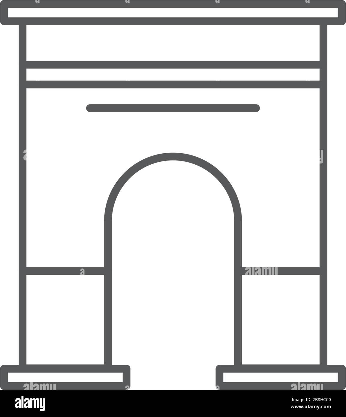 Triumphal arch architecture vector icon concept, isolated on white ...