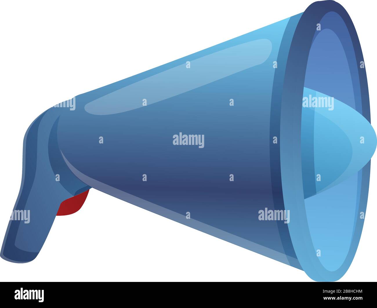 Police megaphone icon. Cartoon of police megaphone vector icon for web ...