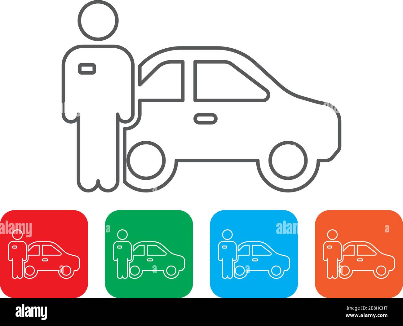 valet parking vector icon concept, isolated on white background Stock ...