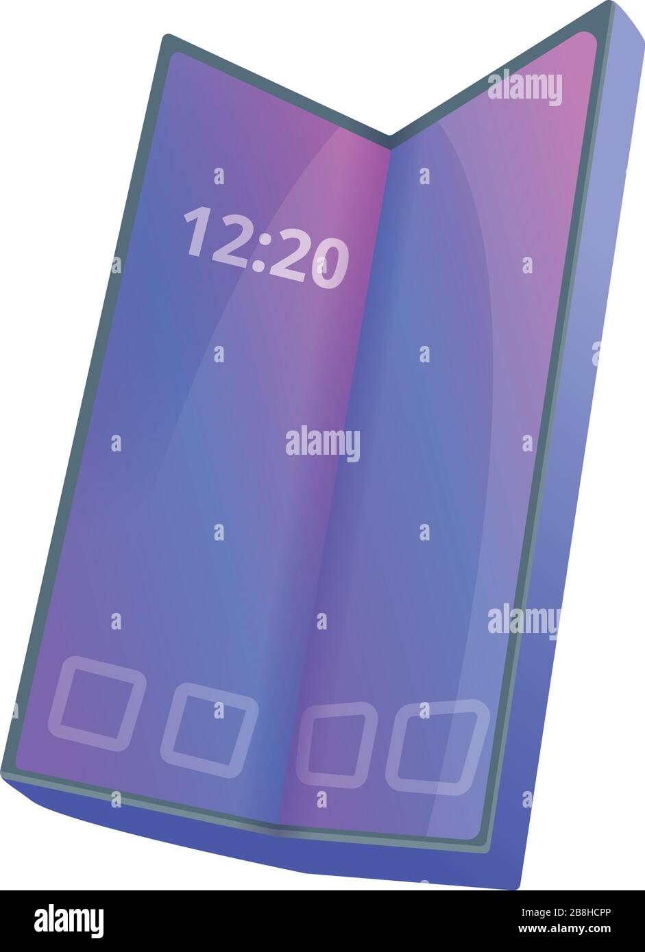 Foldable screen icon. Cartoon of foldable screen vector icon for web ...