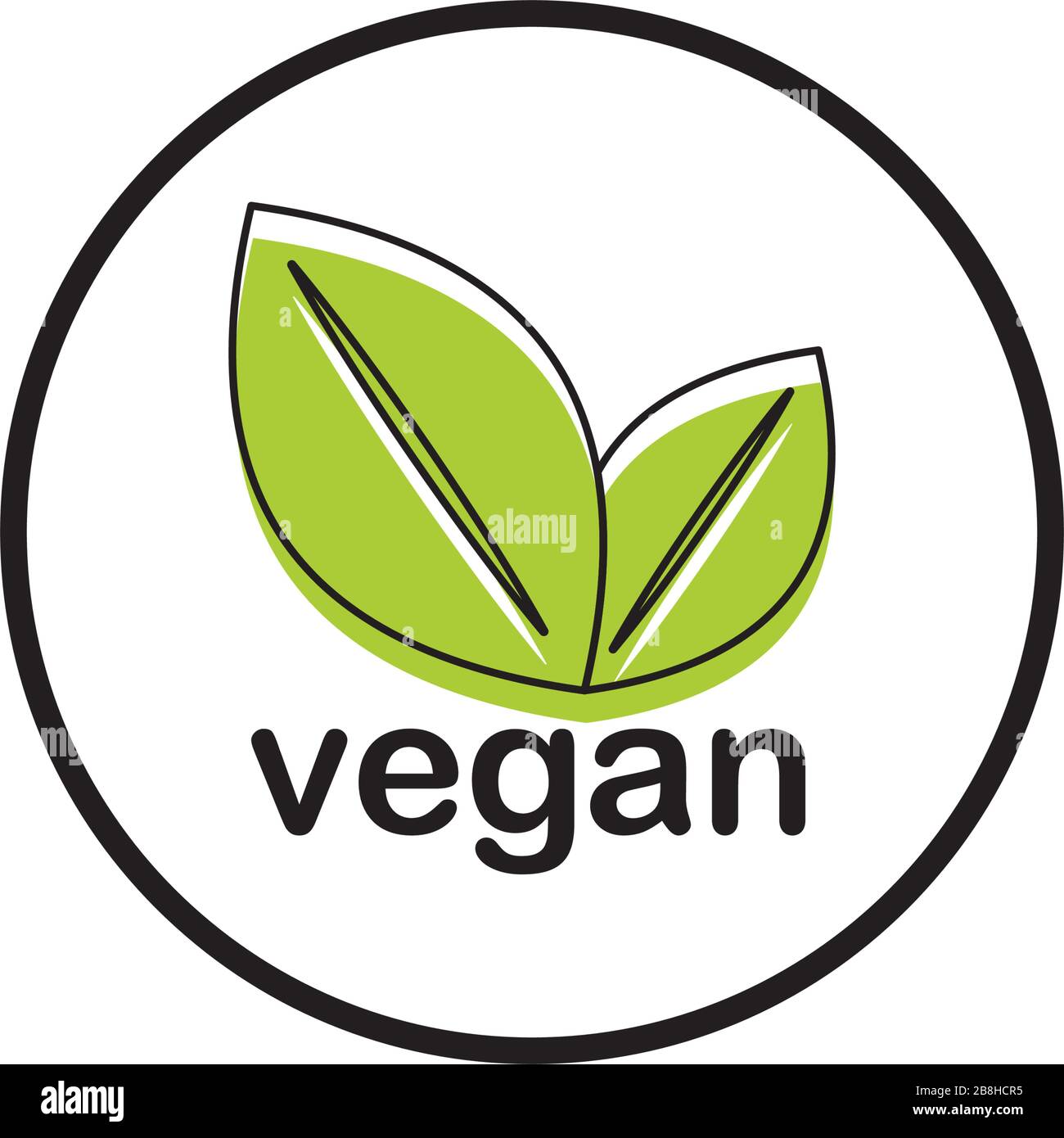 vegan food vector icon concept, isolated on white background Stock ...