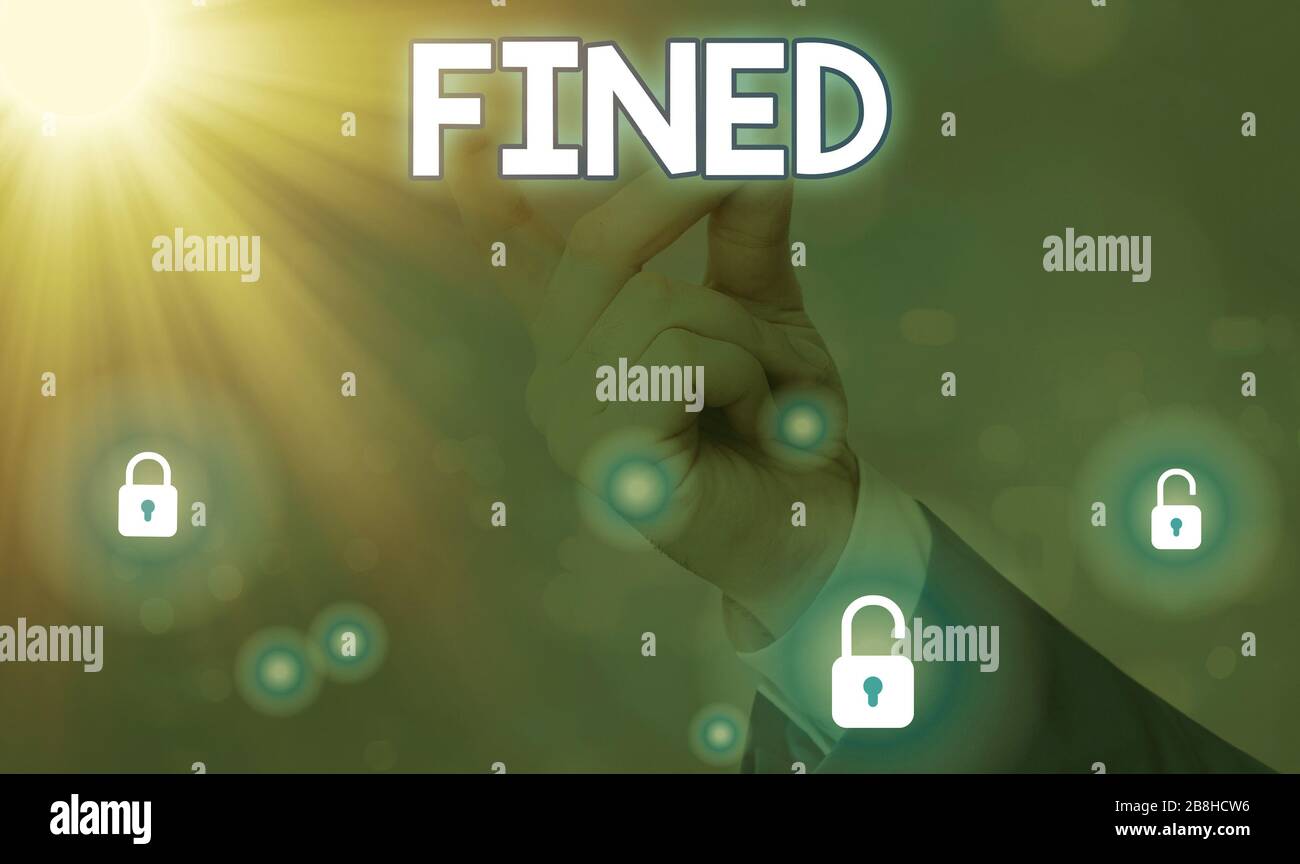 Conceptual hand writing showing Fined. Concept meaning clarify beer by ...