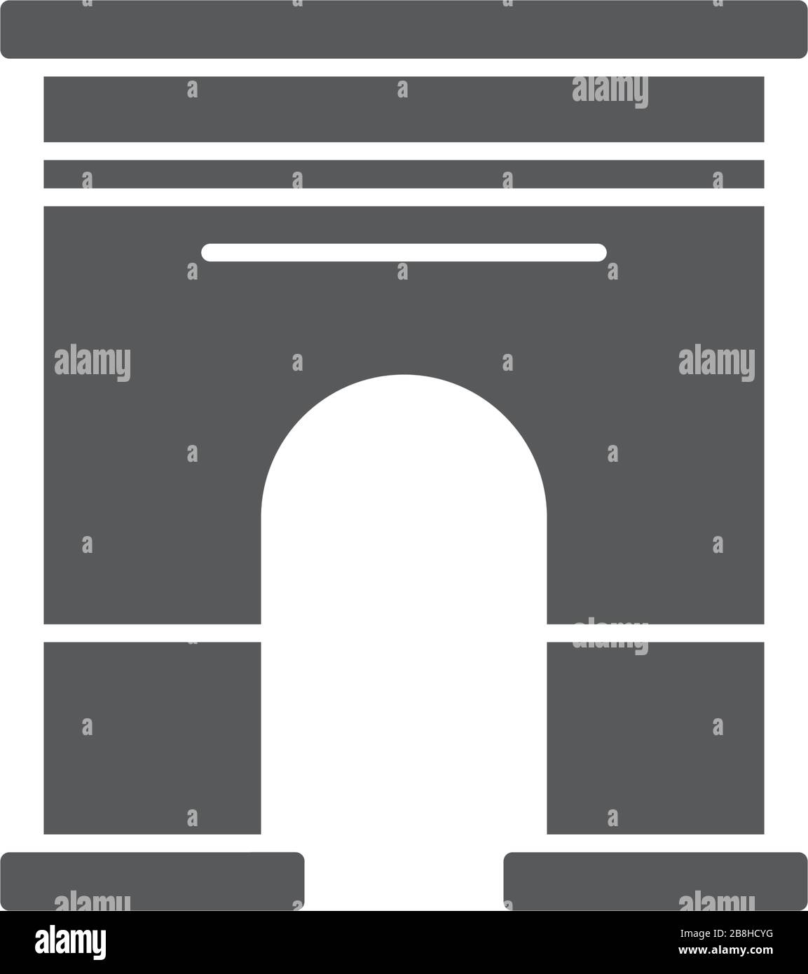 Triumphal arch architecture vector icon concept, isolated on white ...