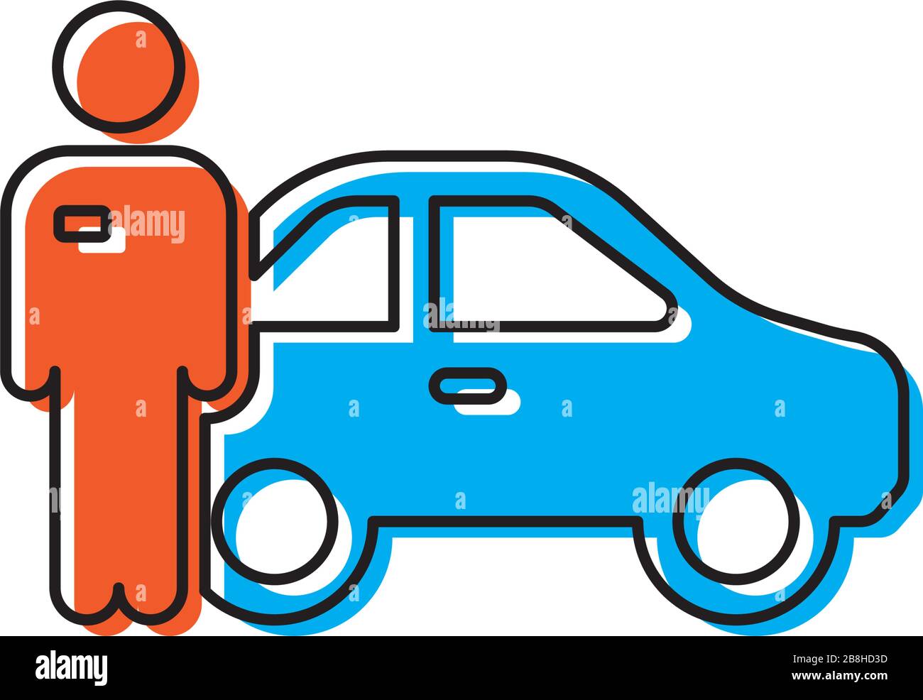 valet parking vector icon concept, isolated on white background Stock ...