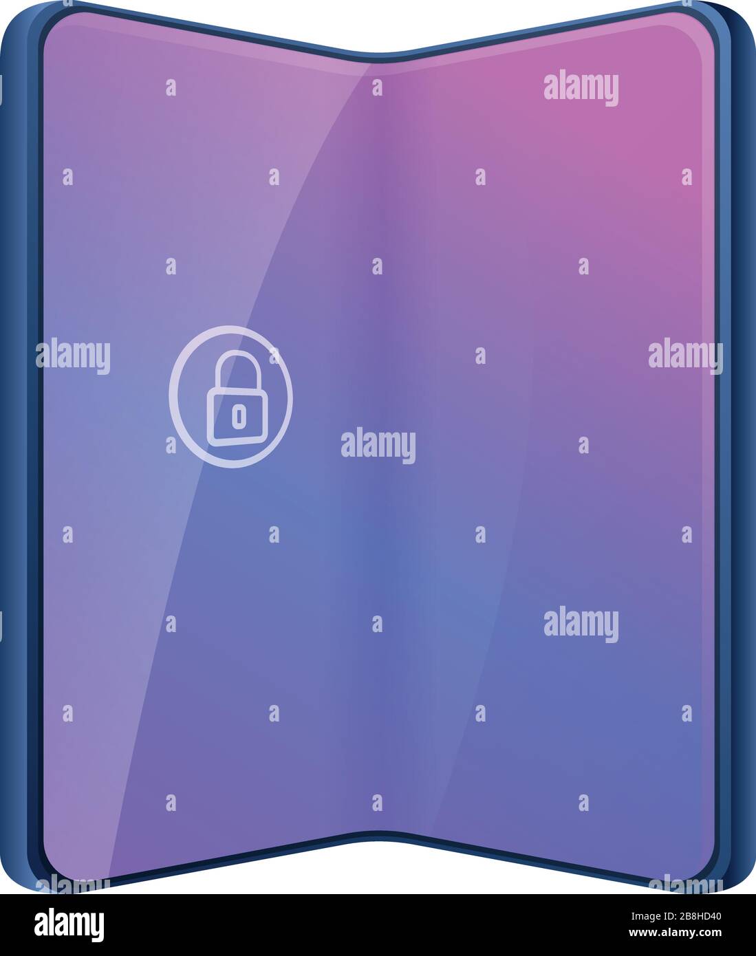 Foldable mobile phone icon. Cartoon of foldable mobile phone vector ...