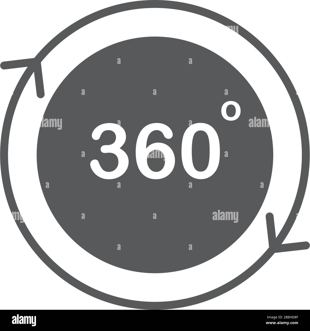 360 degree view vector icon isolated on white background Stock Vector ...