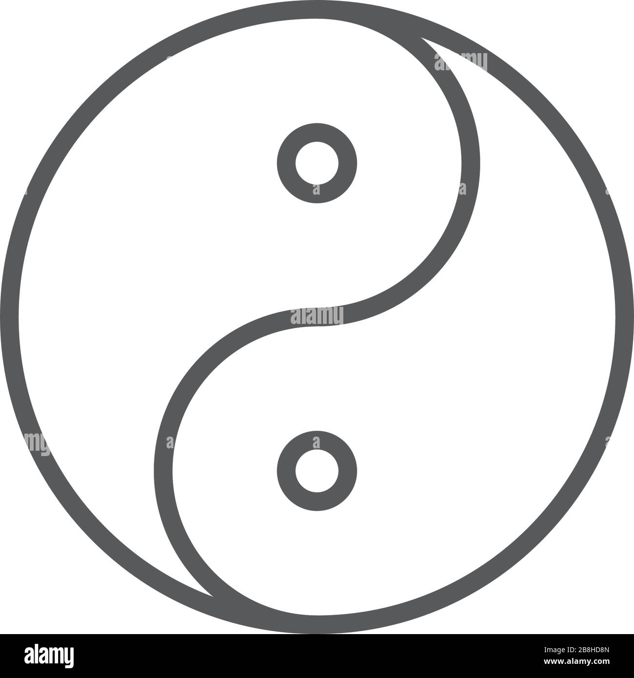 yin yang vector icon concept, isolated on white background Stock Vector ...