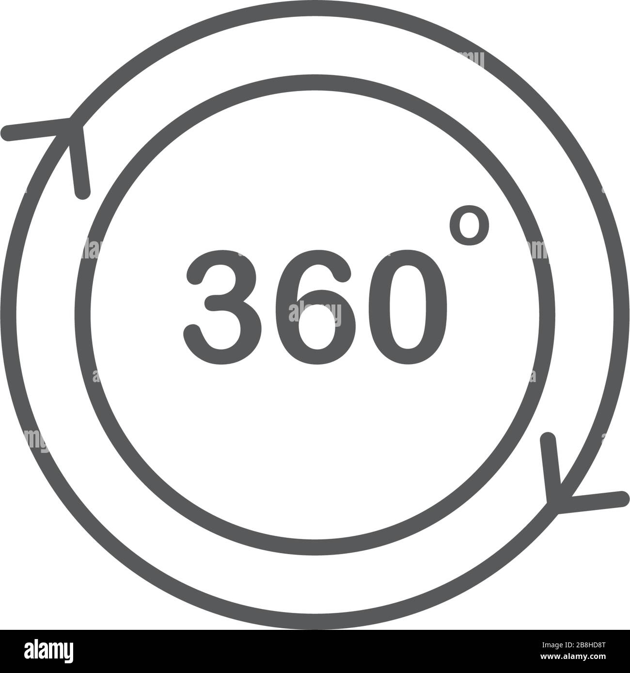 360 degree view vector icon isolated on white background Stock Vector ...