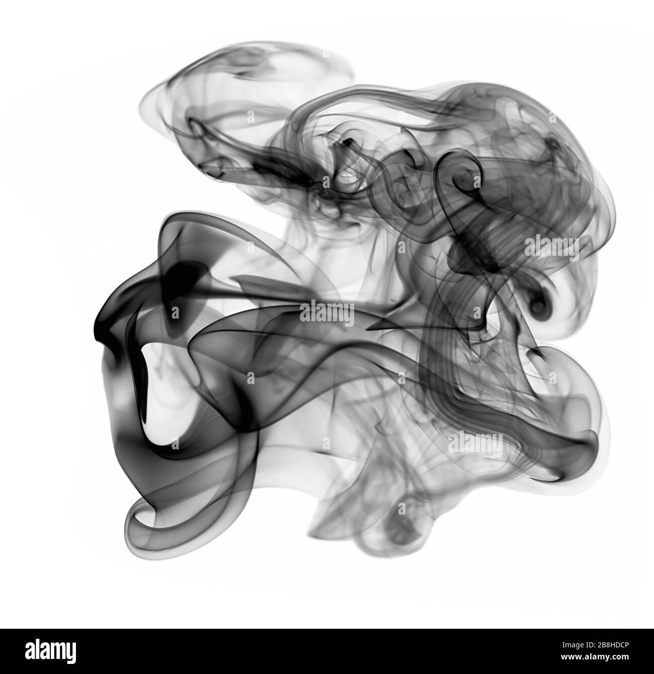 Black smoke background for art design or pattern on white Stock Photo ...