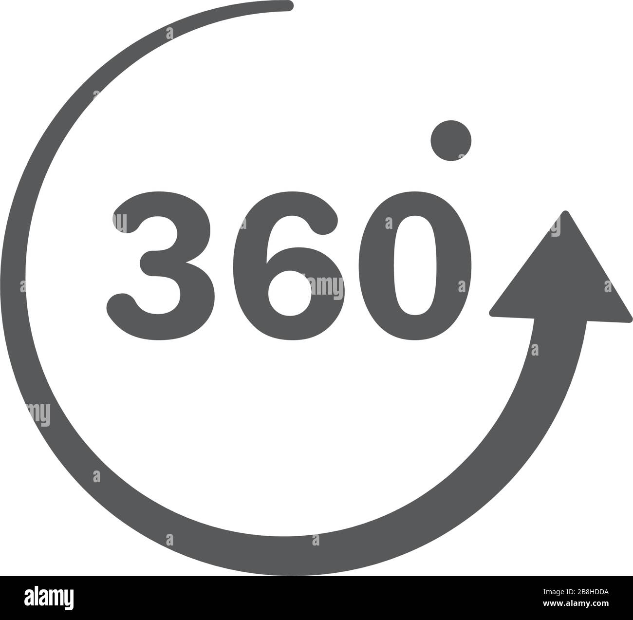 360 degree view vector icon isolated on white background Stock Vector ...
