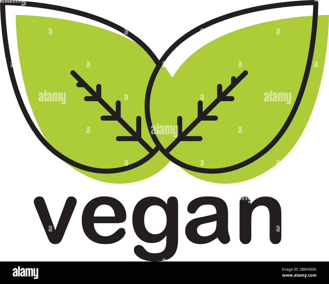 vegan food vector icon concept, isolated on white background Stock ...