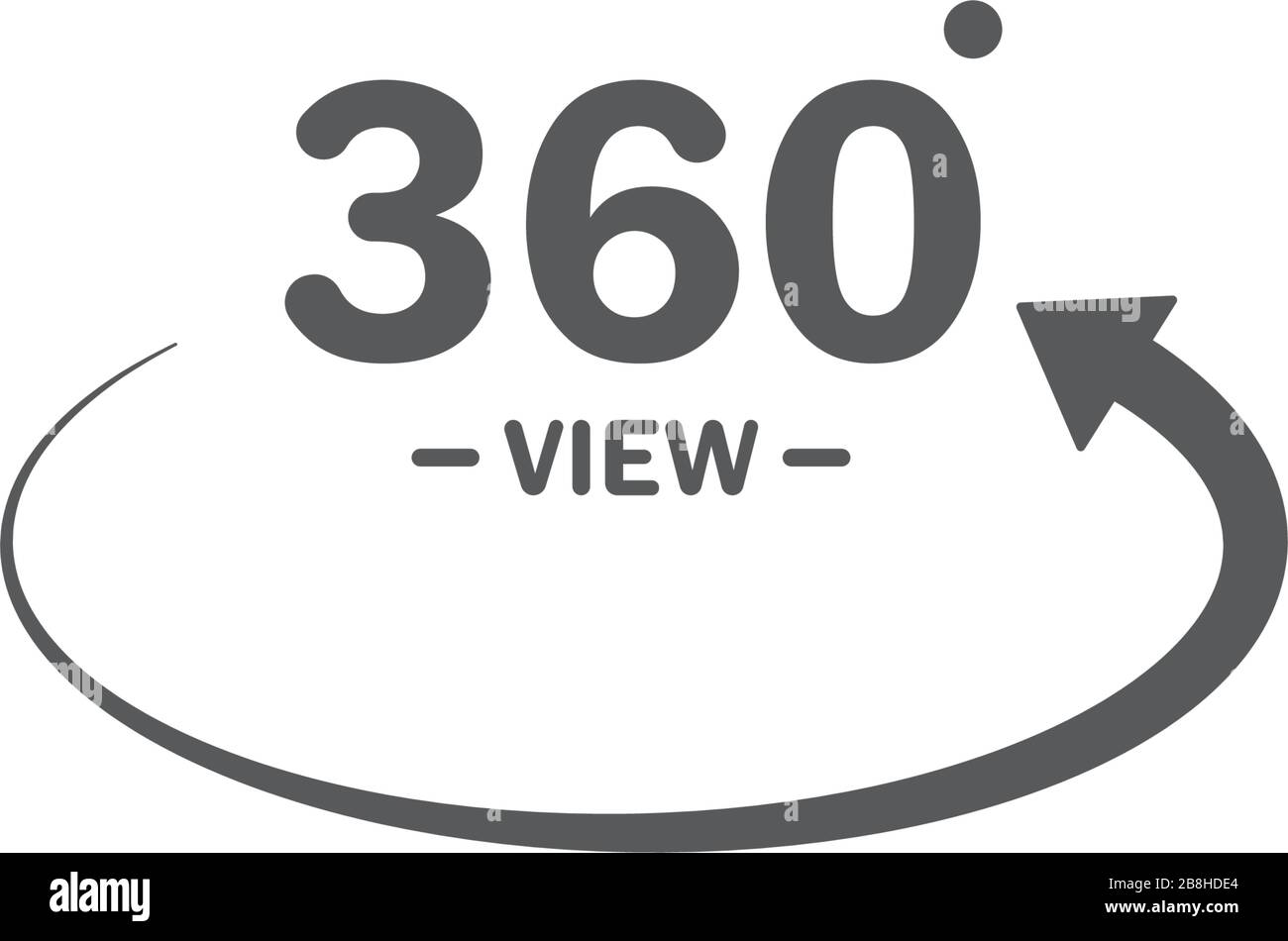 360 degree view vector icon isolated on white background Stock Vector ...