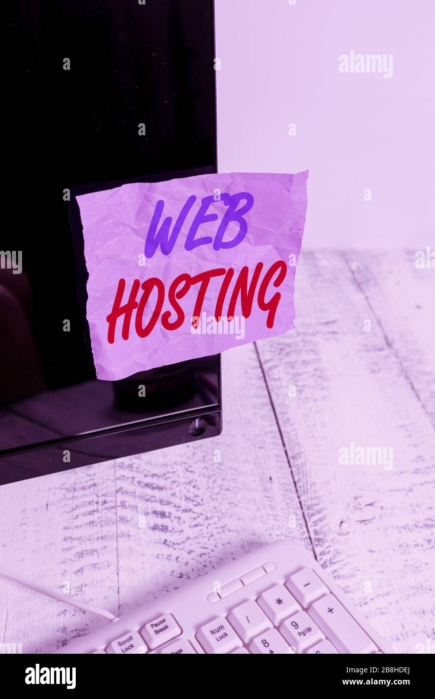 Conceptual hand writing showing Web Hosting. Concept meaning business ...