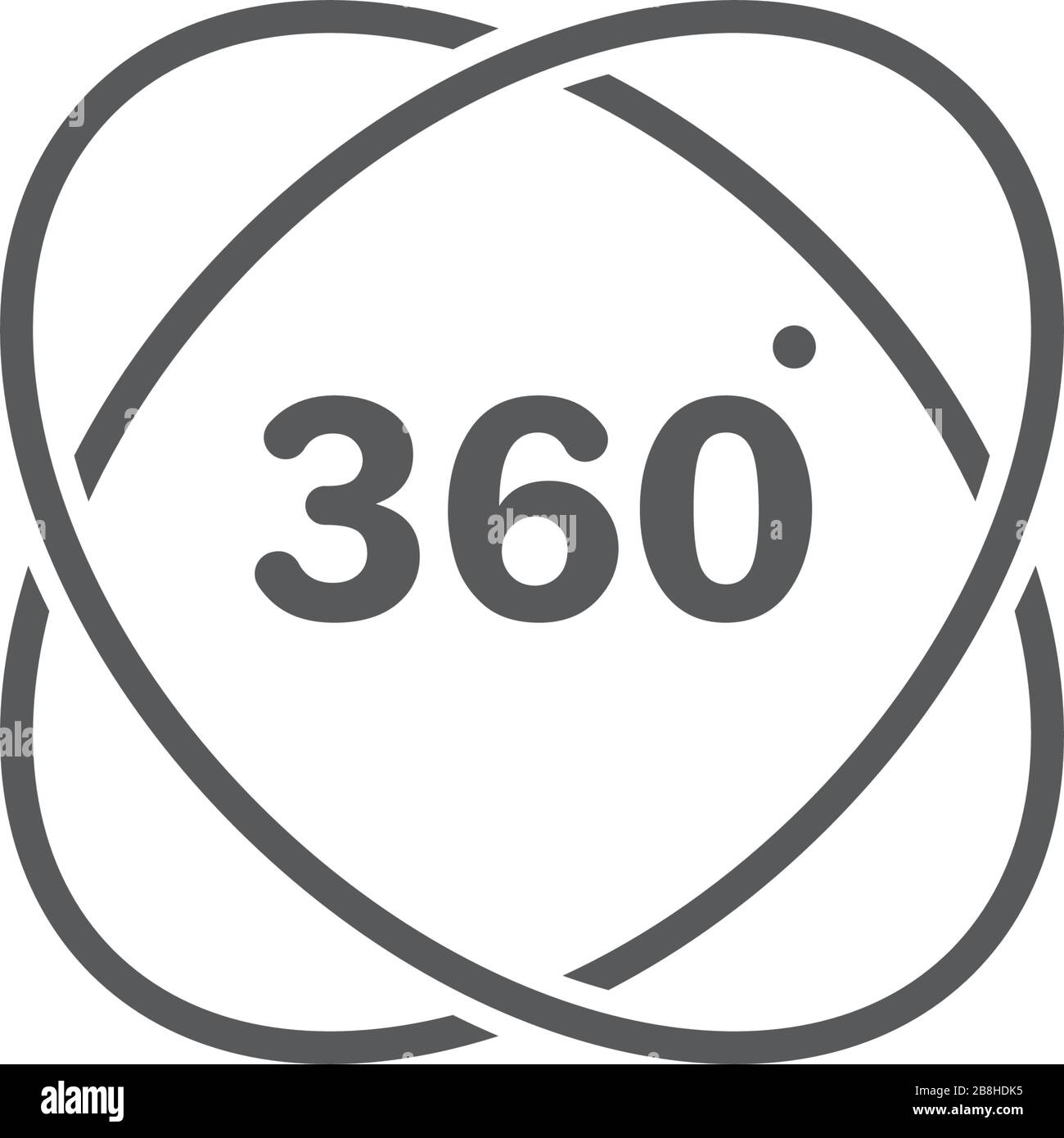 360 degree view vector icon isolated on white background Stock Vector ...