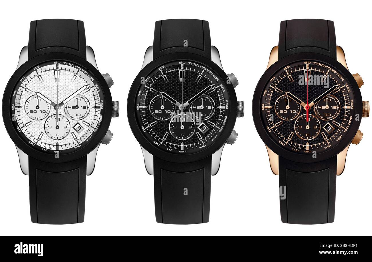 Illustration of Luxury man watch isolated on white background with ...