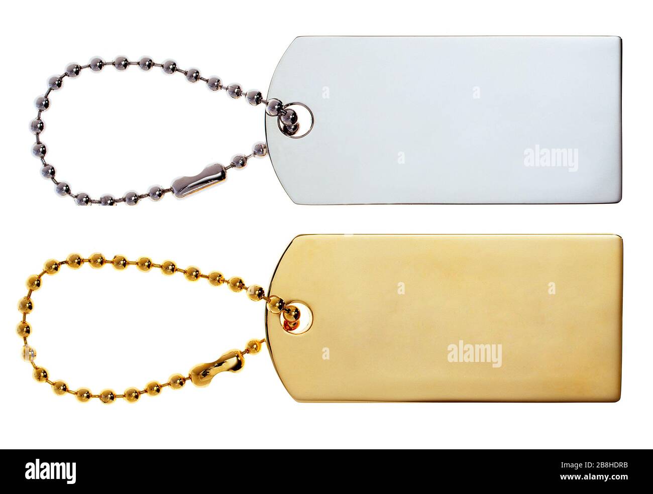 Gold & Silver Labels or Tags or Charm isolated on white background with ...
