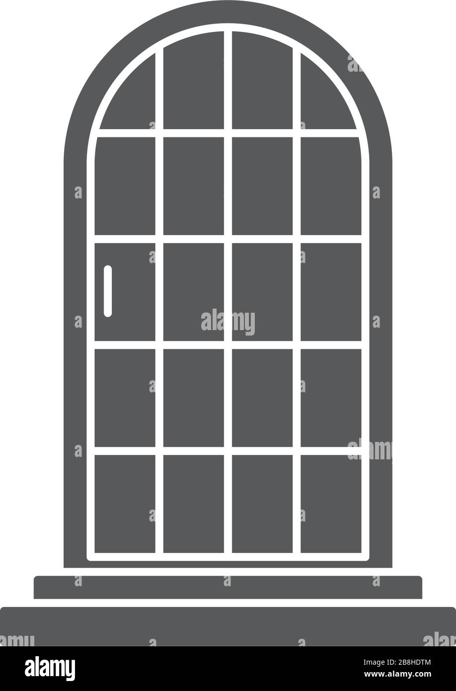 arched door vector icon concept, isolated on white background Stock ...