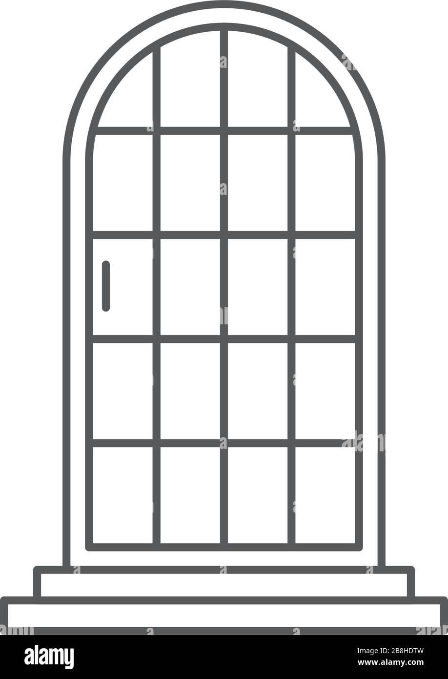 arched door vector icon concept, isolated on white background Stock ...
