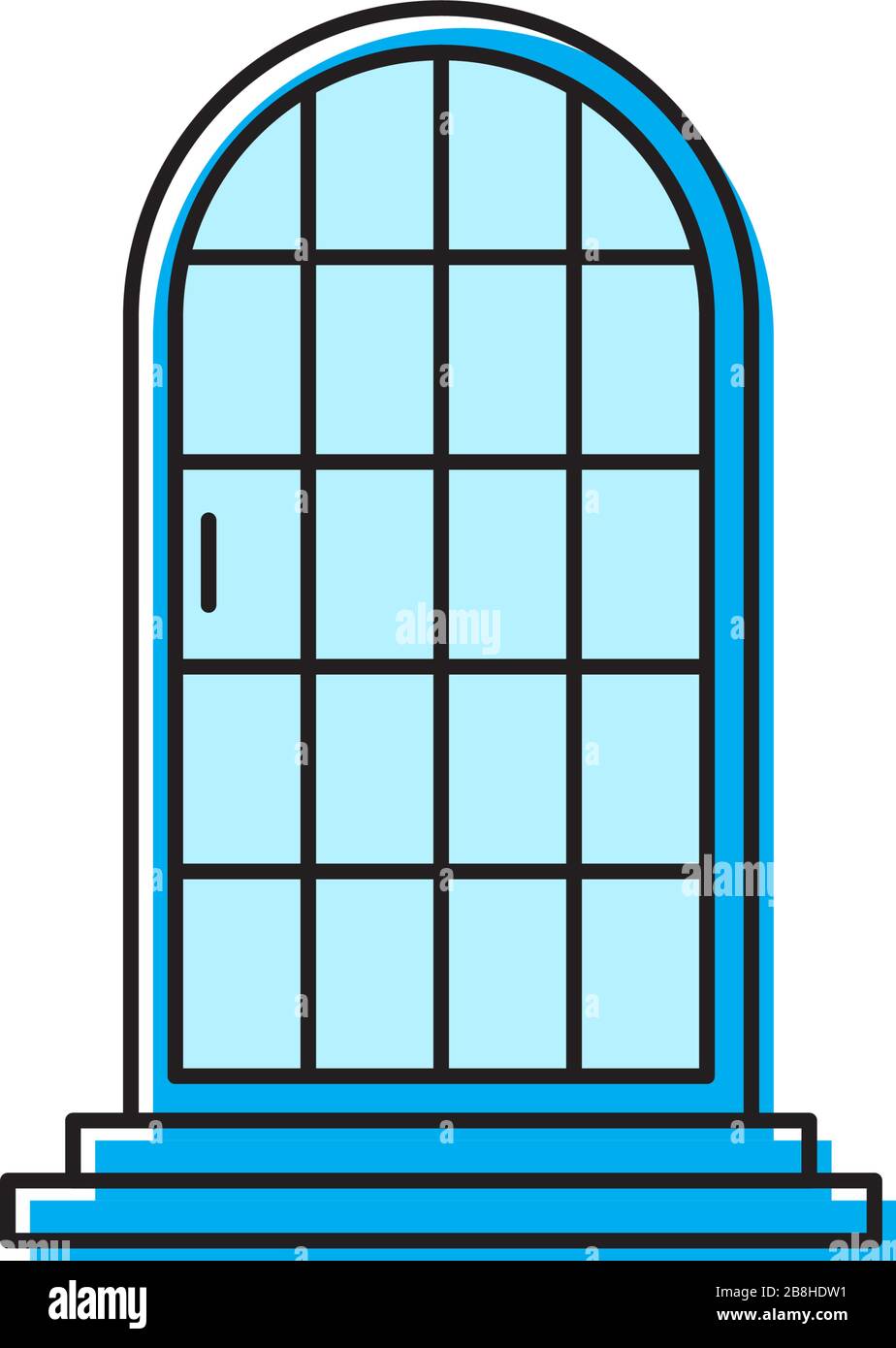 arched door vector icon concept, isolated on white background Stock ...