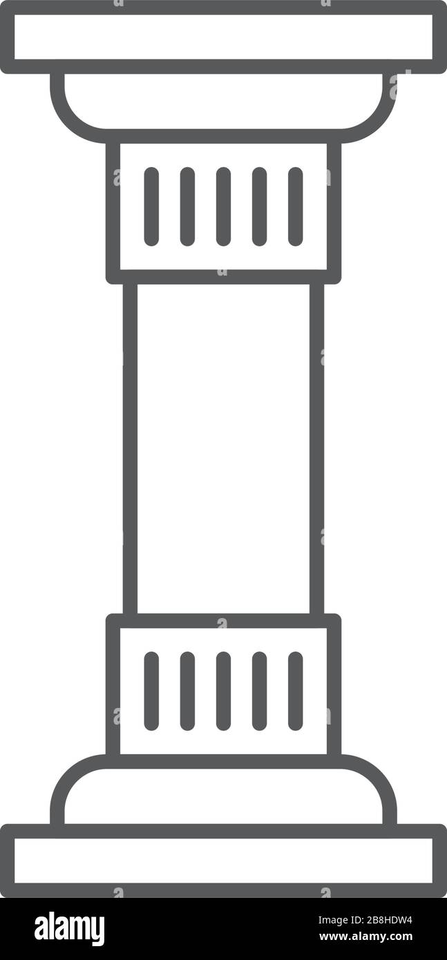 Antique Column pillar vector icon concept, isolated on white background ...