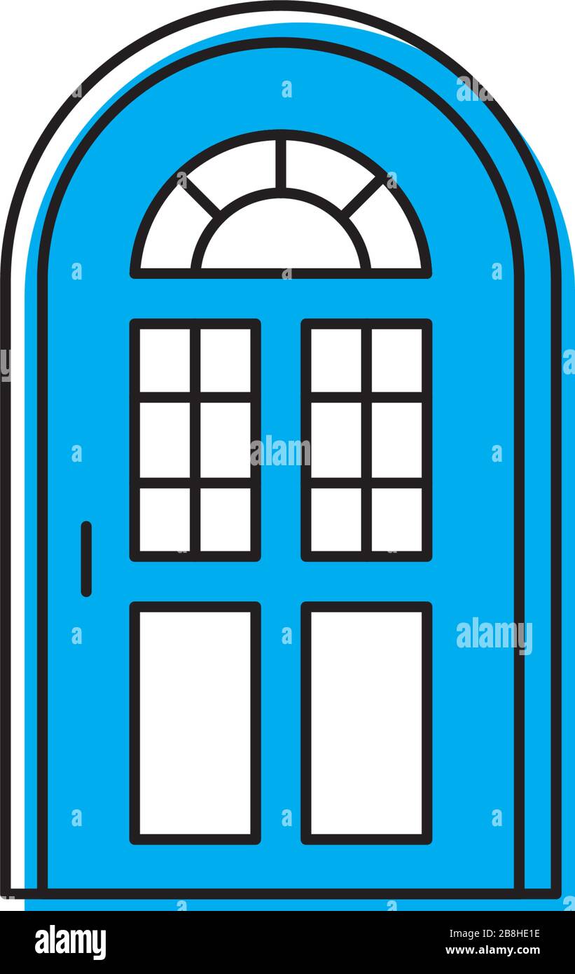 arched door vector icon concept, isolated on white background Stock ...