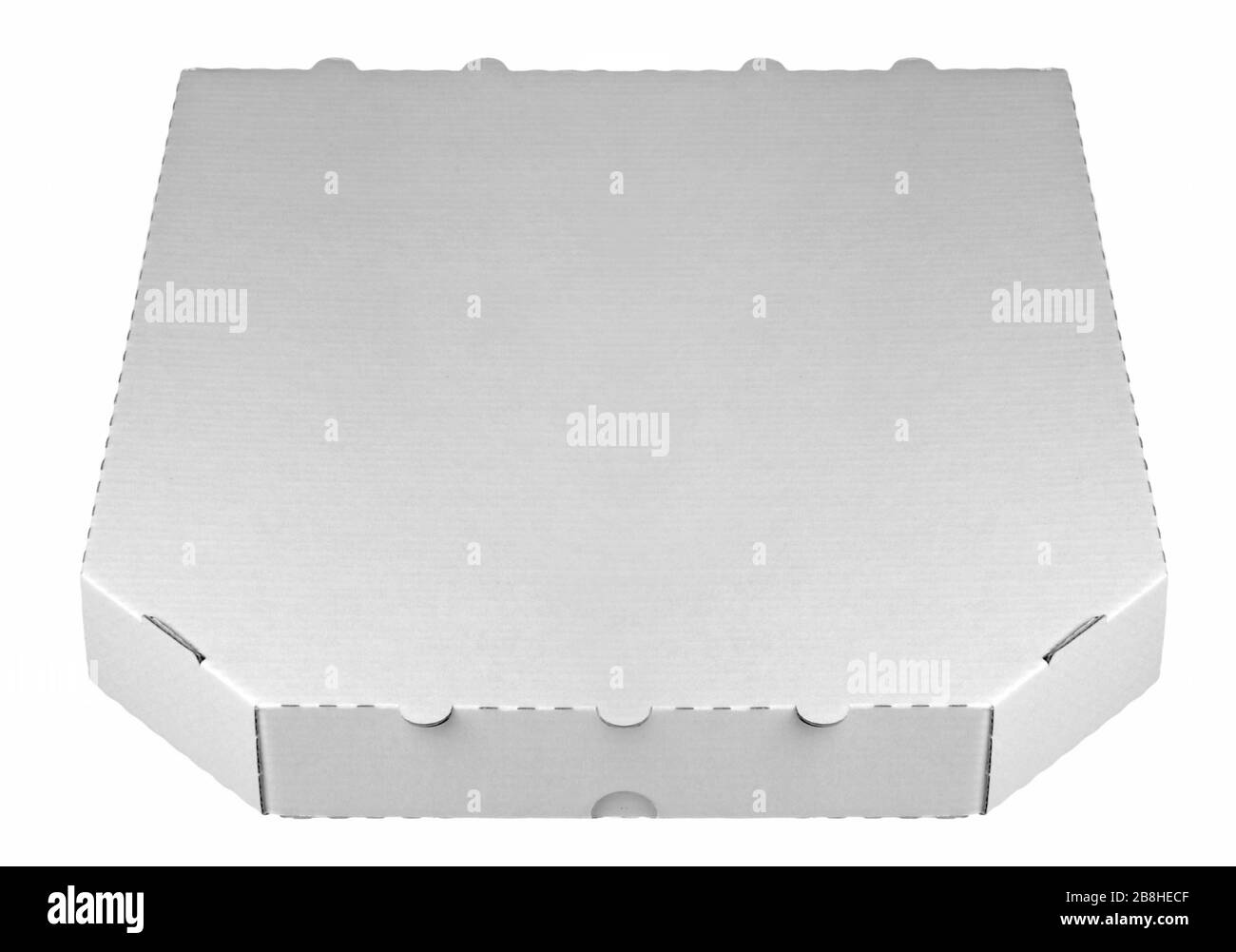 Close up of Empty carton box for pizza on white background with ...
