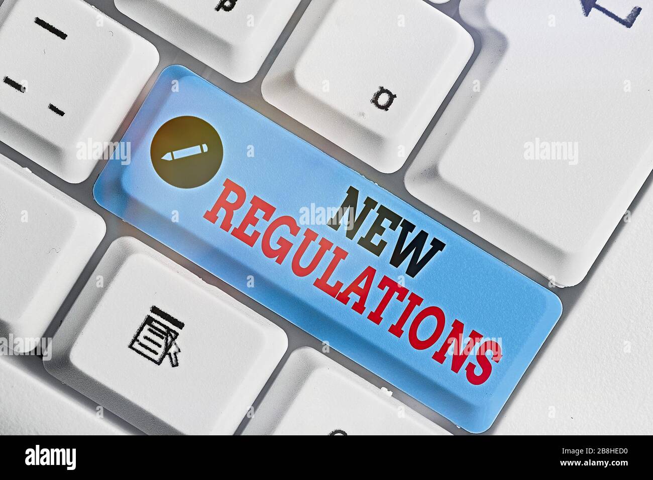 Text sign showing New Regulations. Business photo text rules made ...