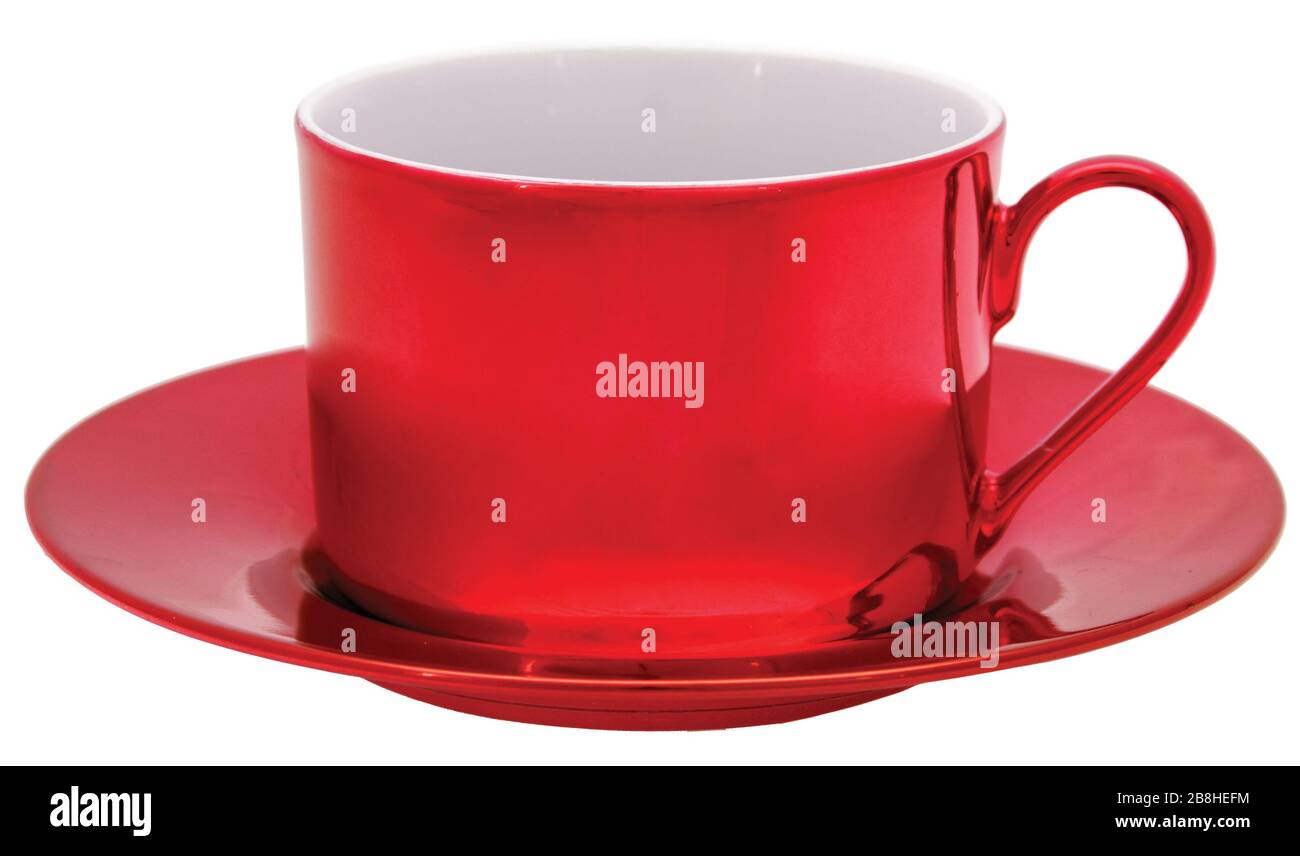 Red cup isolated on white background Stock Photo - Alamy
