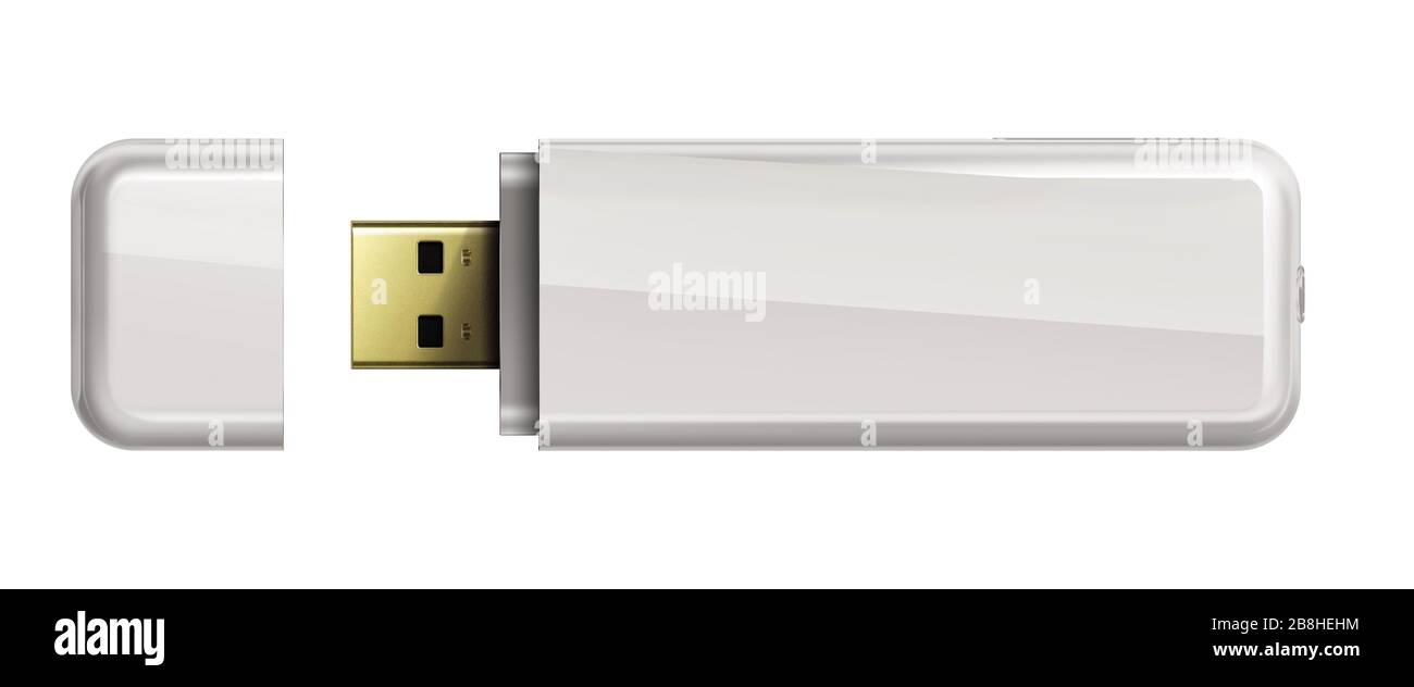 Usb flash memory isolated on white background Stock Photo - Alamy