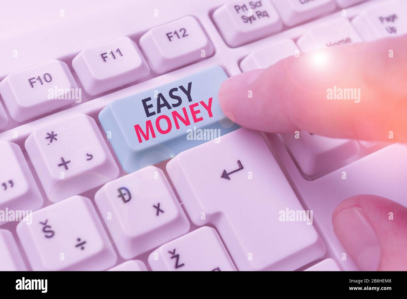 Conceptual hand writing showing Easy Money. Concept meaning money that ...