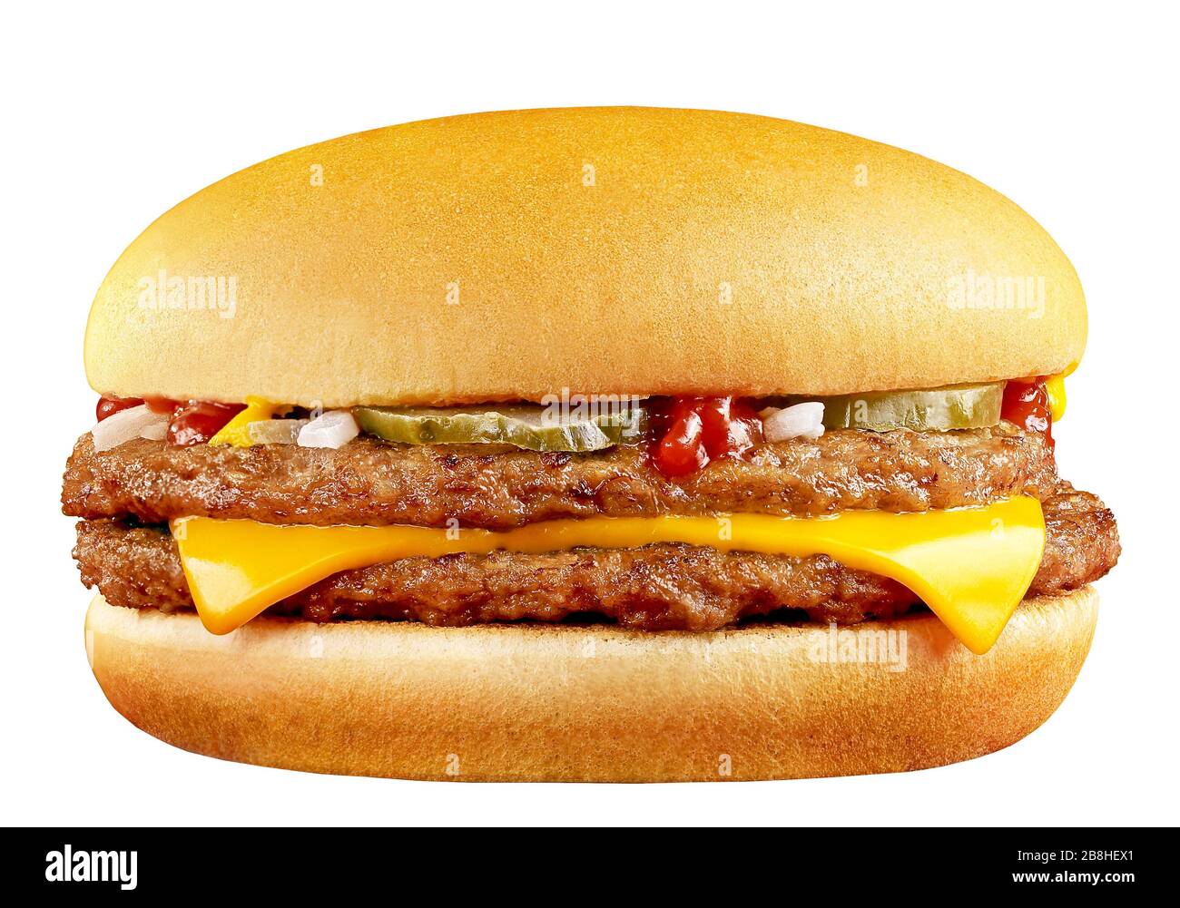 big tasty cheeseburger isolated on white background Stock Photo - Alamy