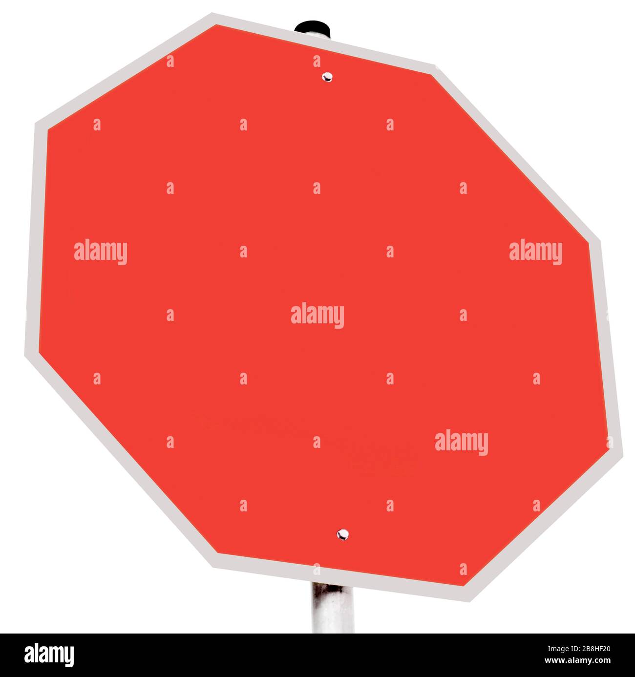 traffic sign compulsory highway code stop symbol white background Stock ...