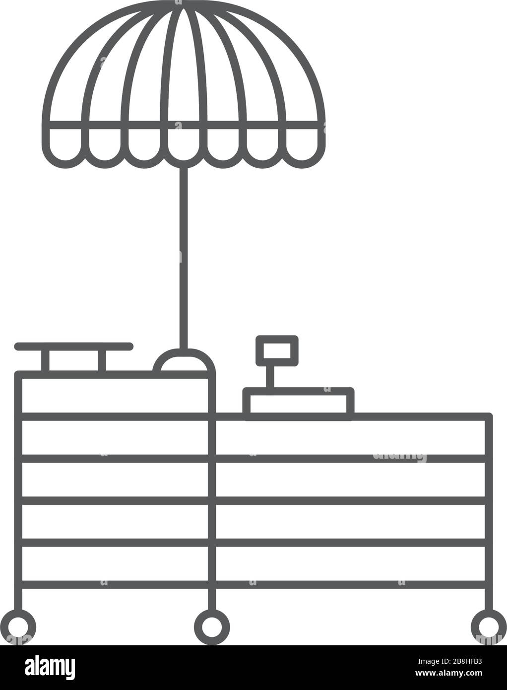 food stand vector icon concept, isolated on white background Stock ...