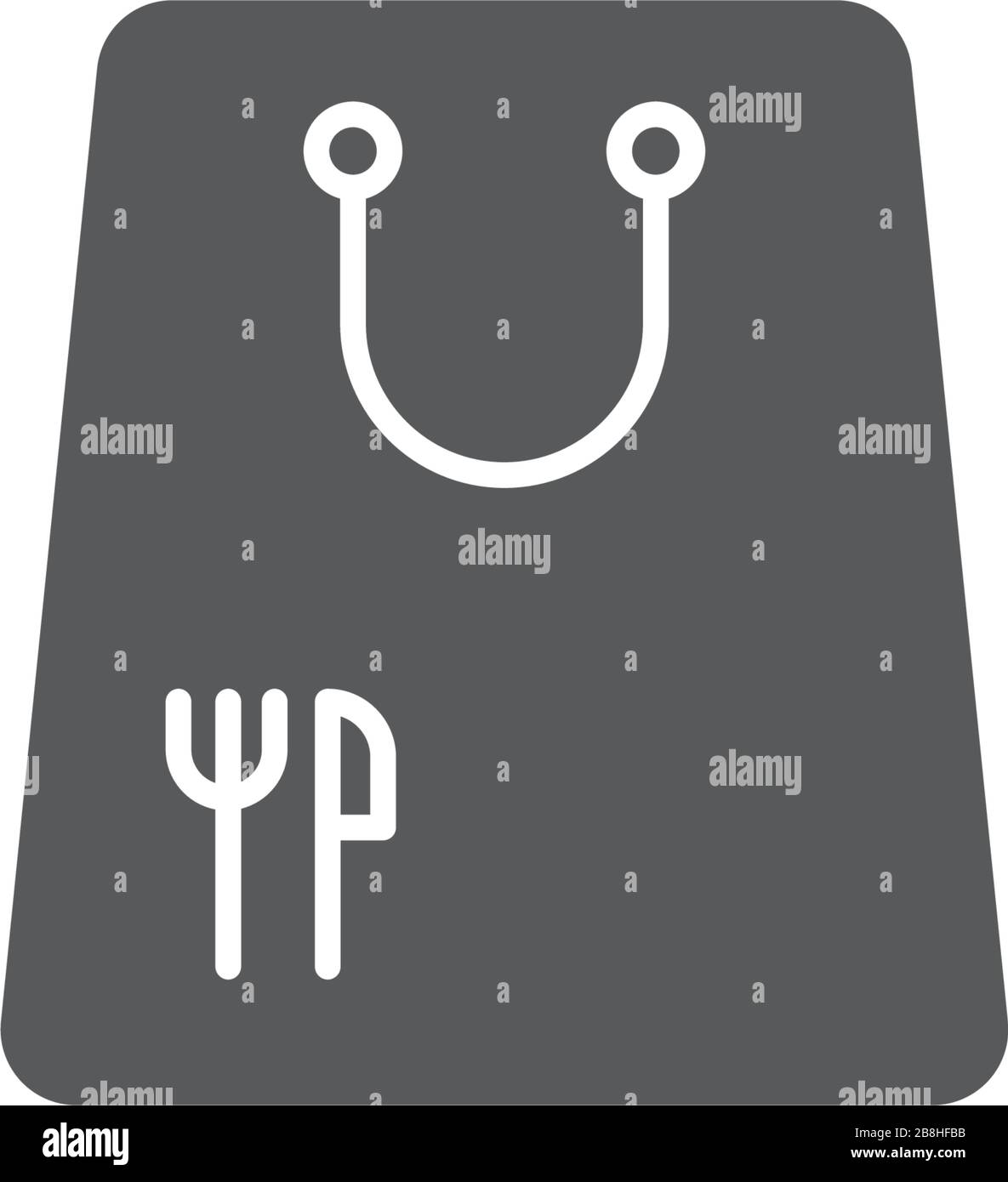 Food delivery bag vector icon concept, isolated on white background ...