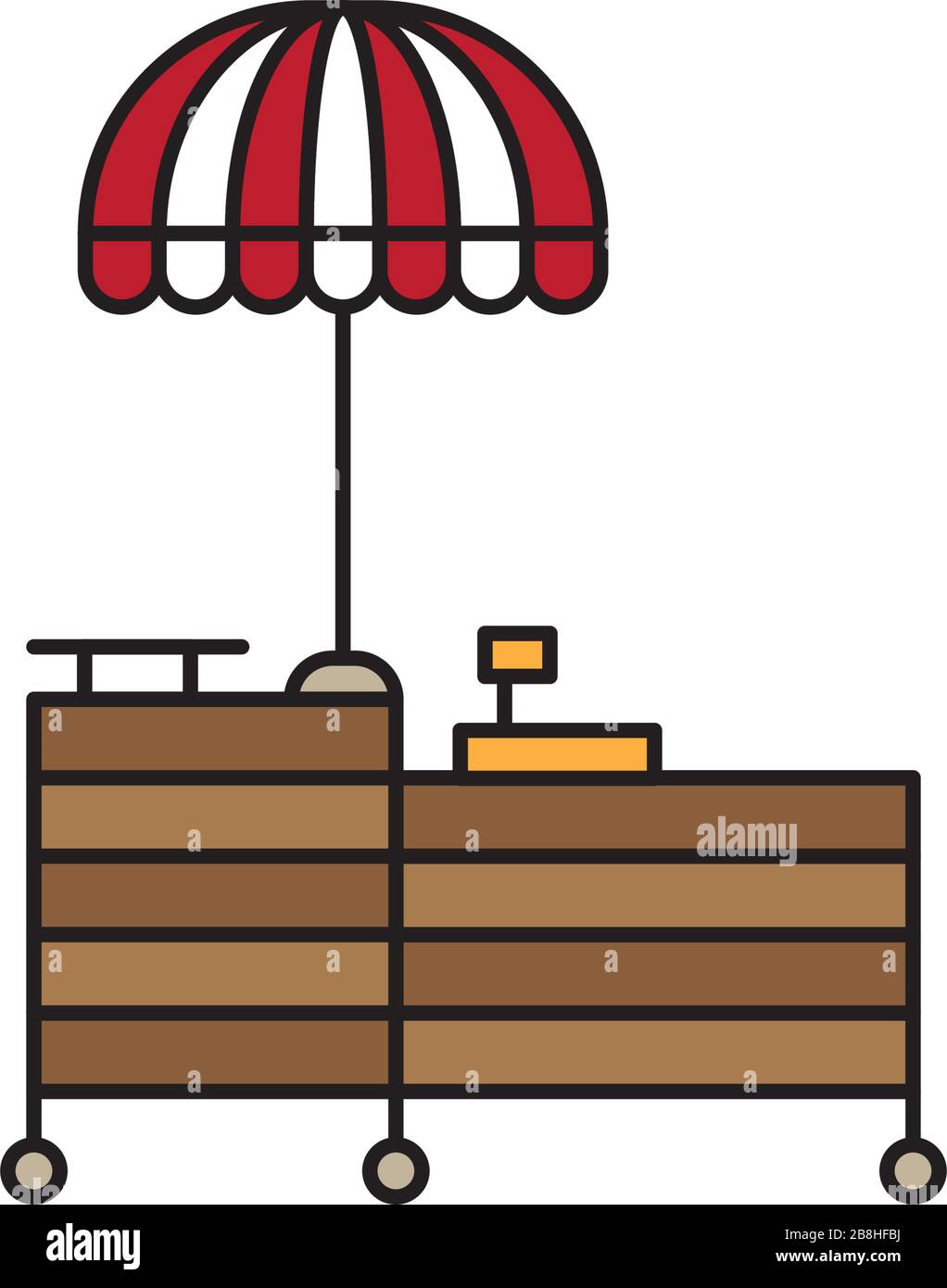 Street stall fruit display Stock Vector Images - Alamy