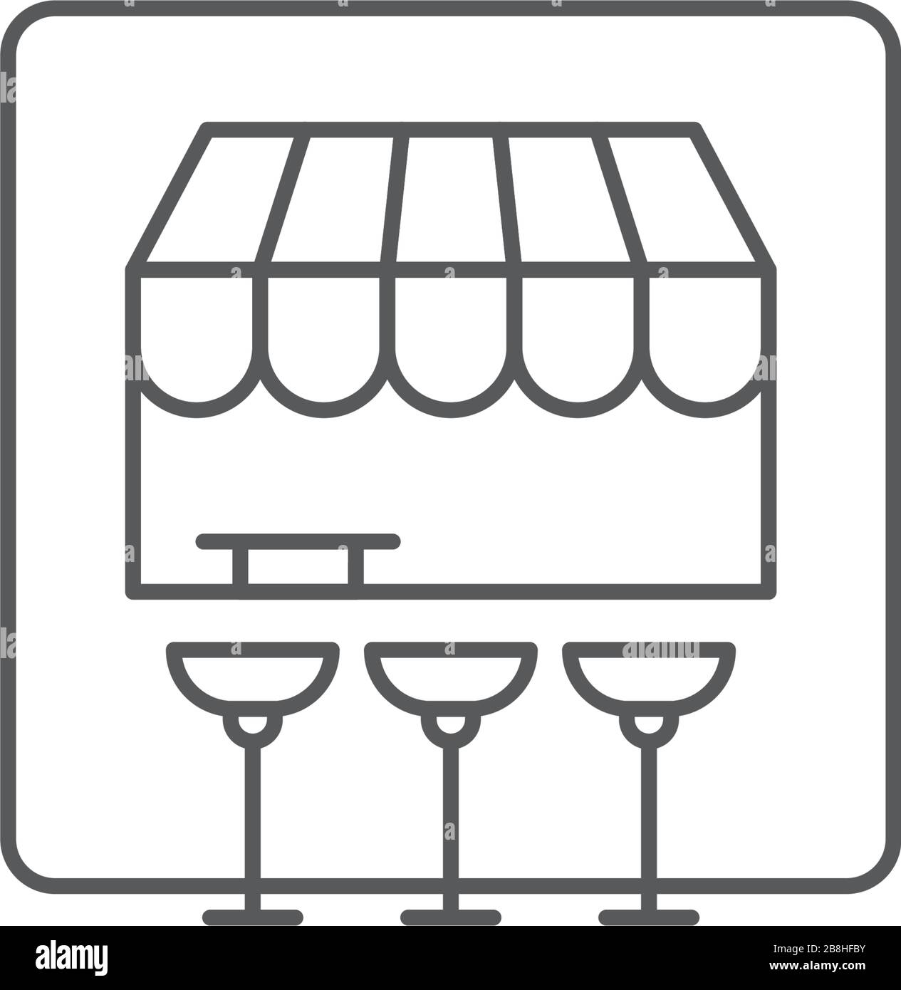 food stand vector icon concept, isolated on white background Stock ...